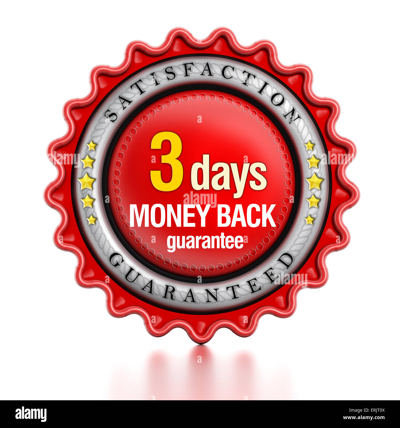 3 days money back stamp isolated on white background Stock Photo - Alamy
