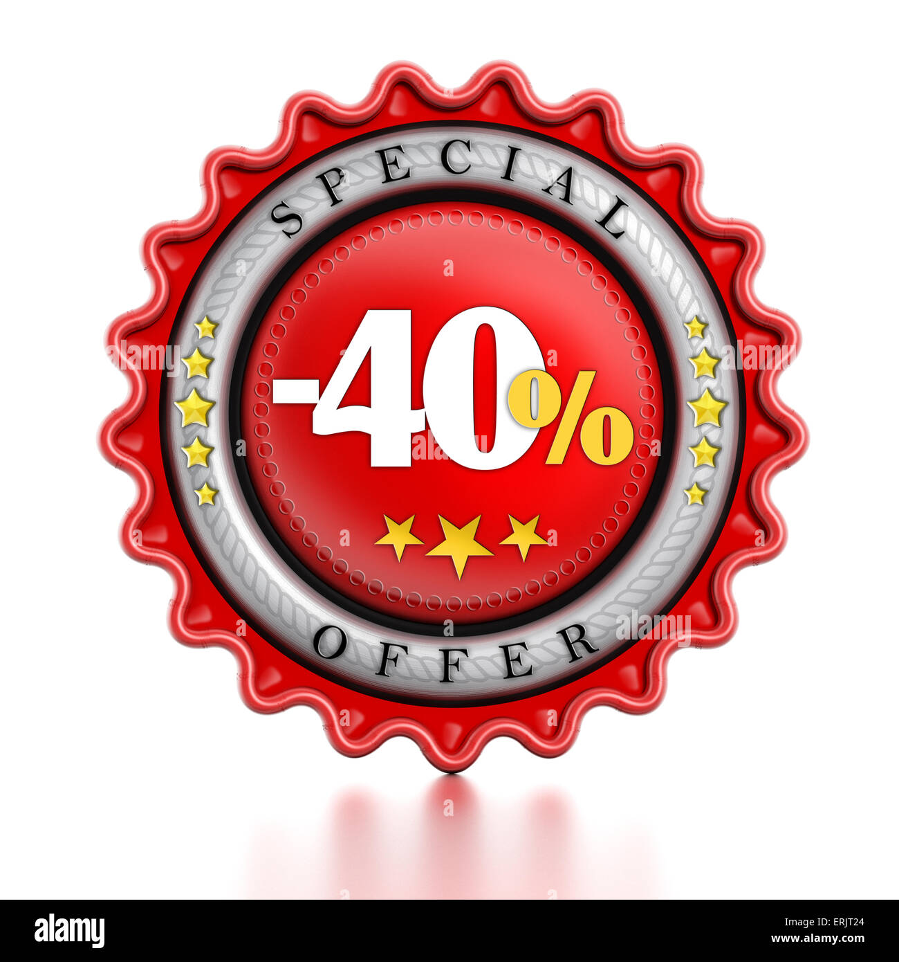 -40% Sale stamp isolated on white background Stock Photo - Alamy