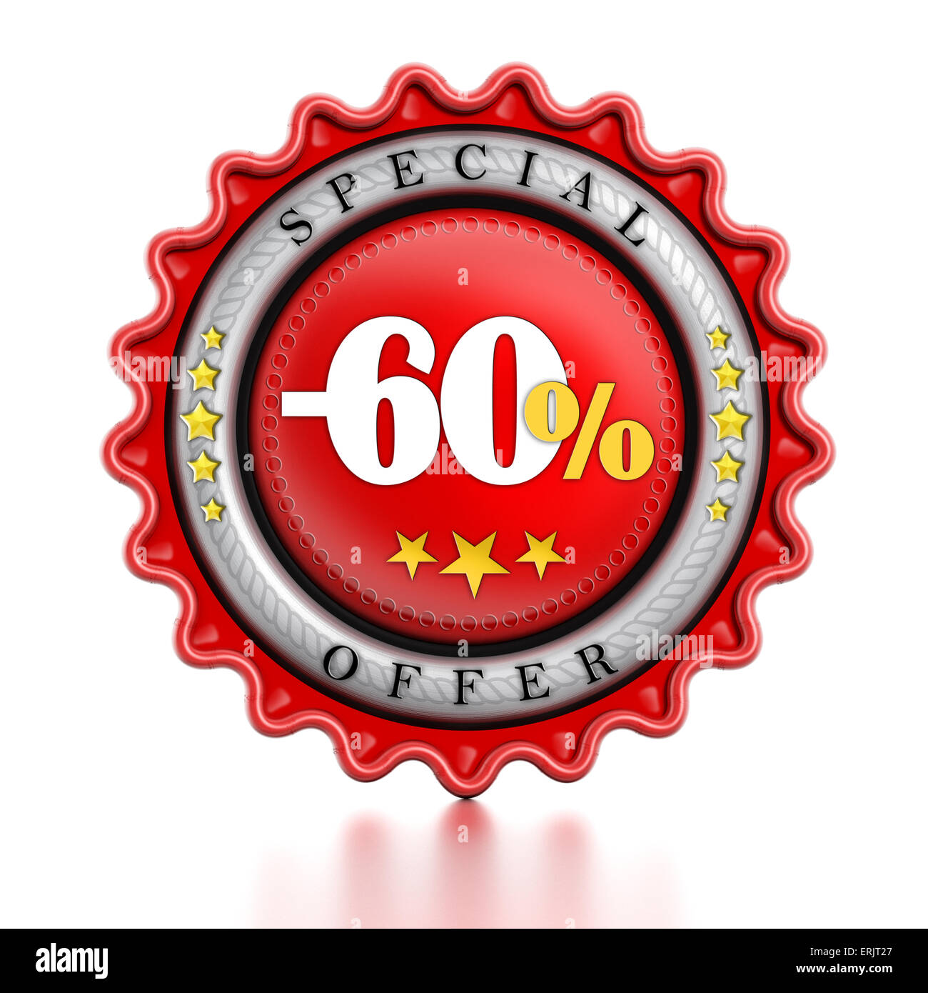 -60% Sale stamp isolated on white background Stock Photo - Alamy