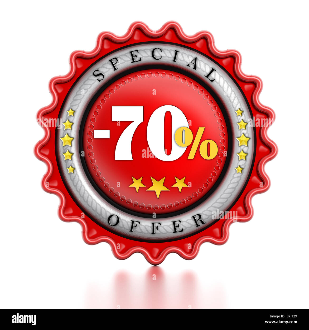 -70% Sale stamp isolated on white background Stock Photo - Alamy