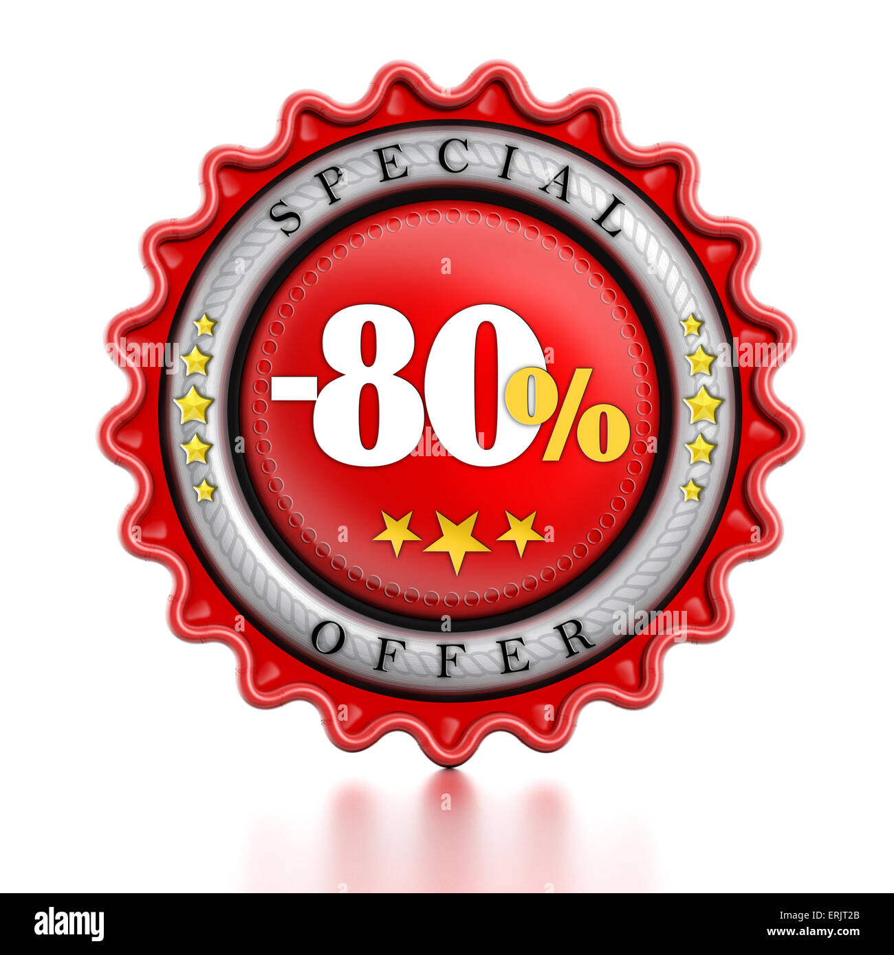 -80% Sale stamp isolated on white background Stock Photo - Alamy