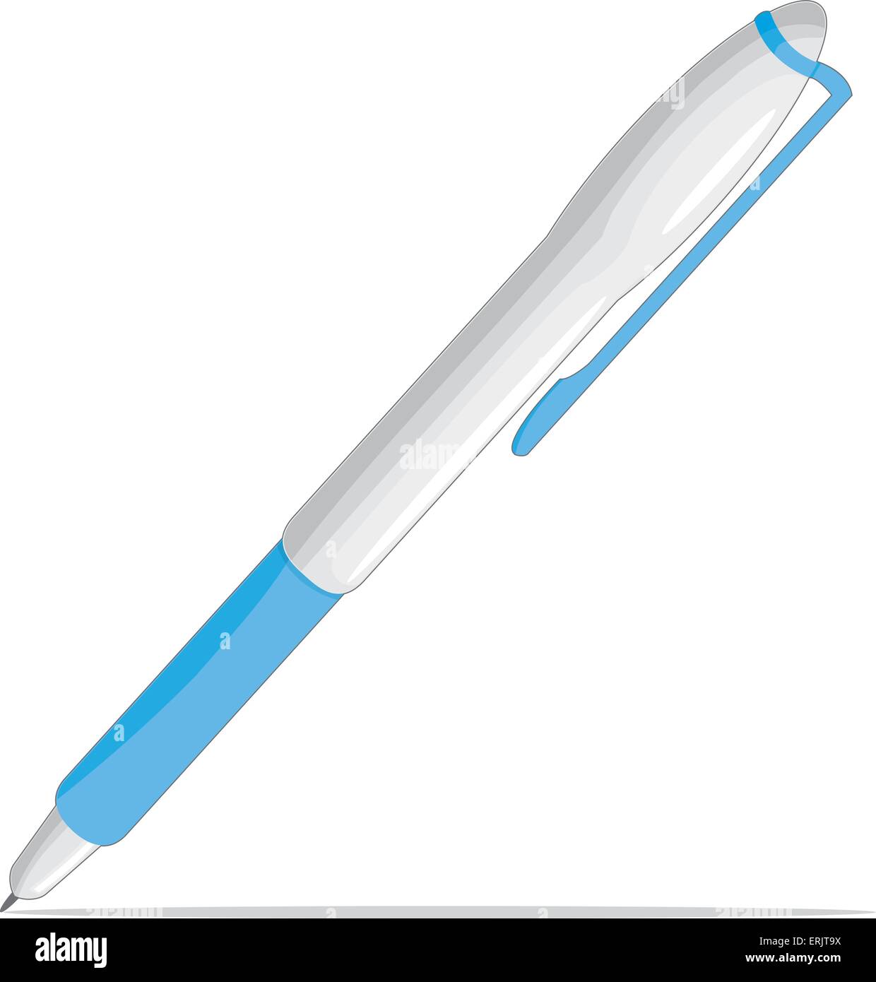 ballpoint pen on a white background. illustration Stock Vector Image ...