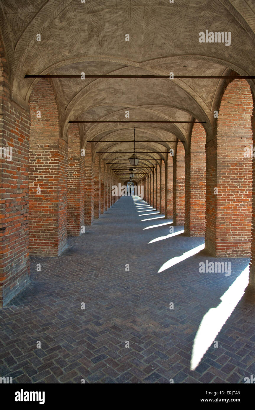 Medieval portico in Mantova, Italy Stock Photo - Alamy