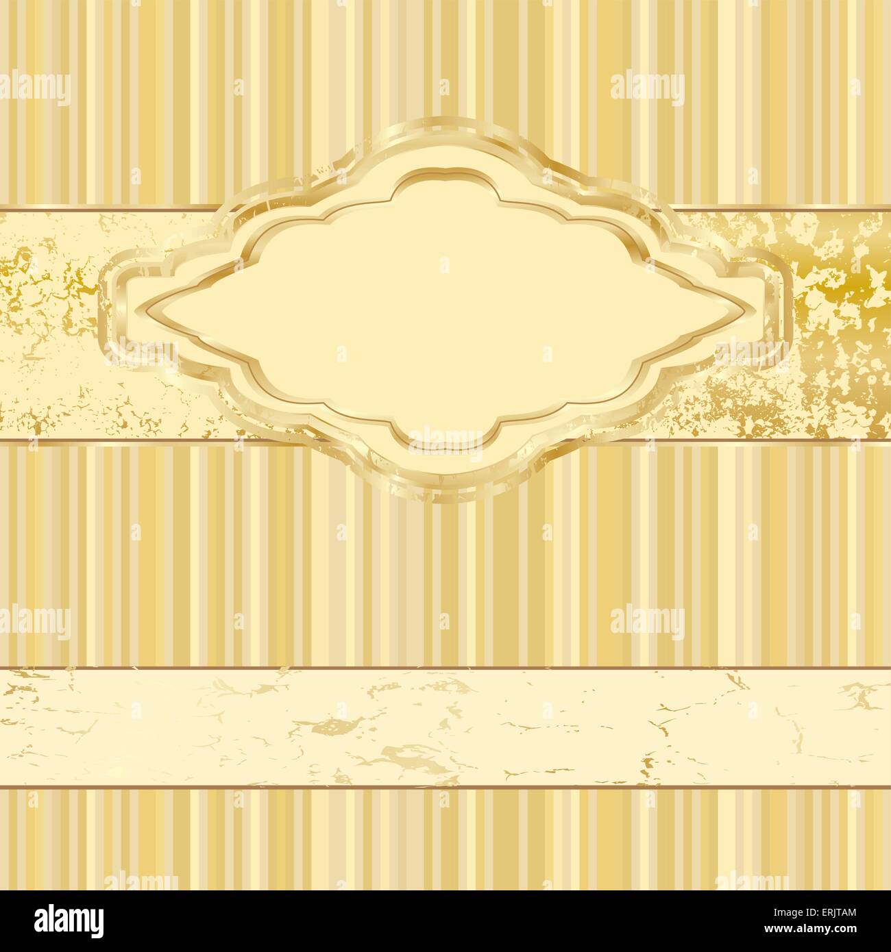 vintage gold label. Vector background of an old-fashioned Stock Vector ...