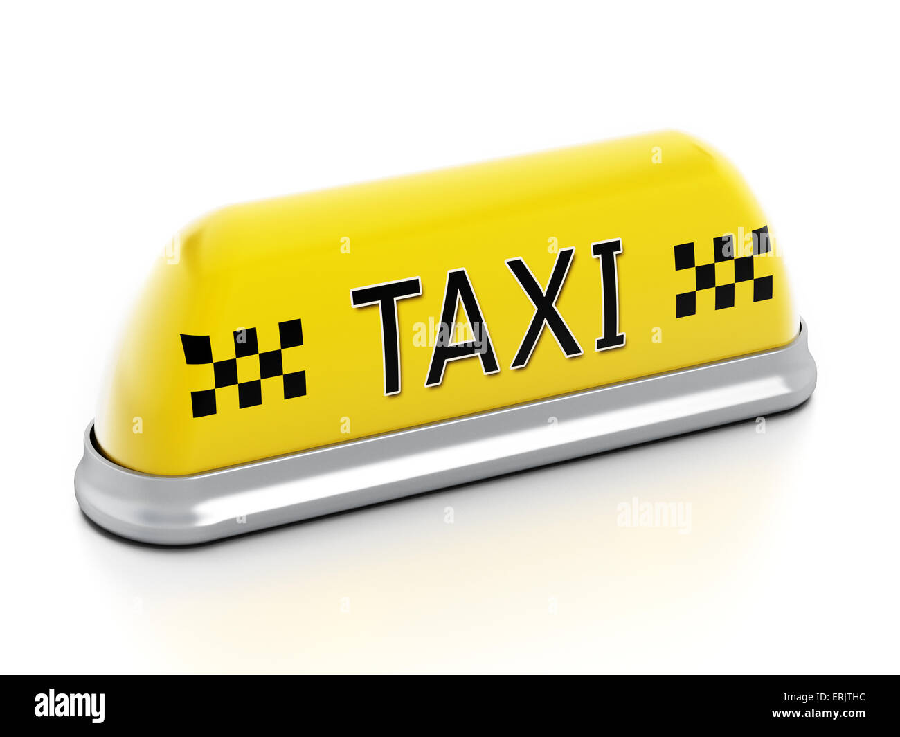 Taxi sign isolated on white background Stock Photo - Alamy