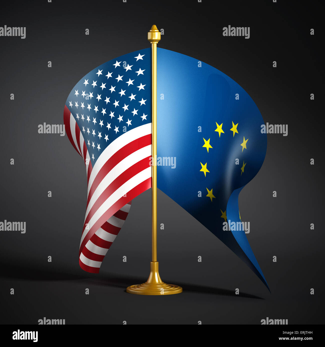 American flag isolated on white background Stock Photo - Alamy