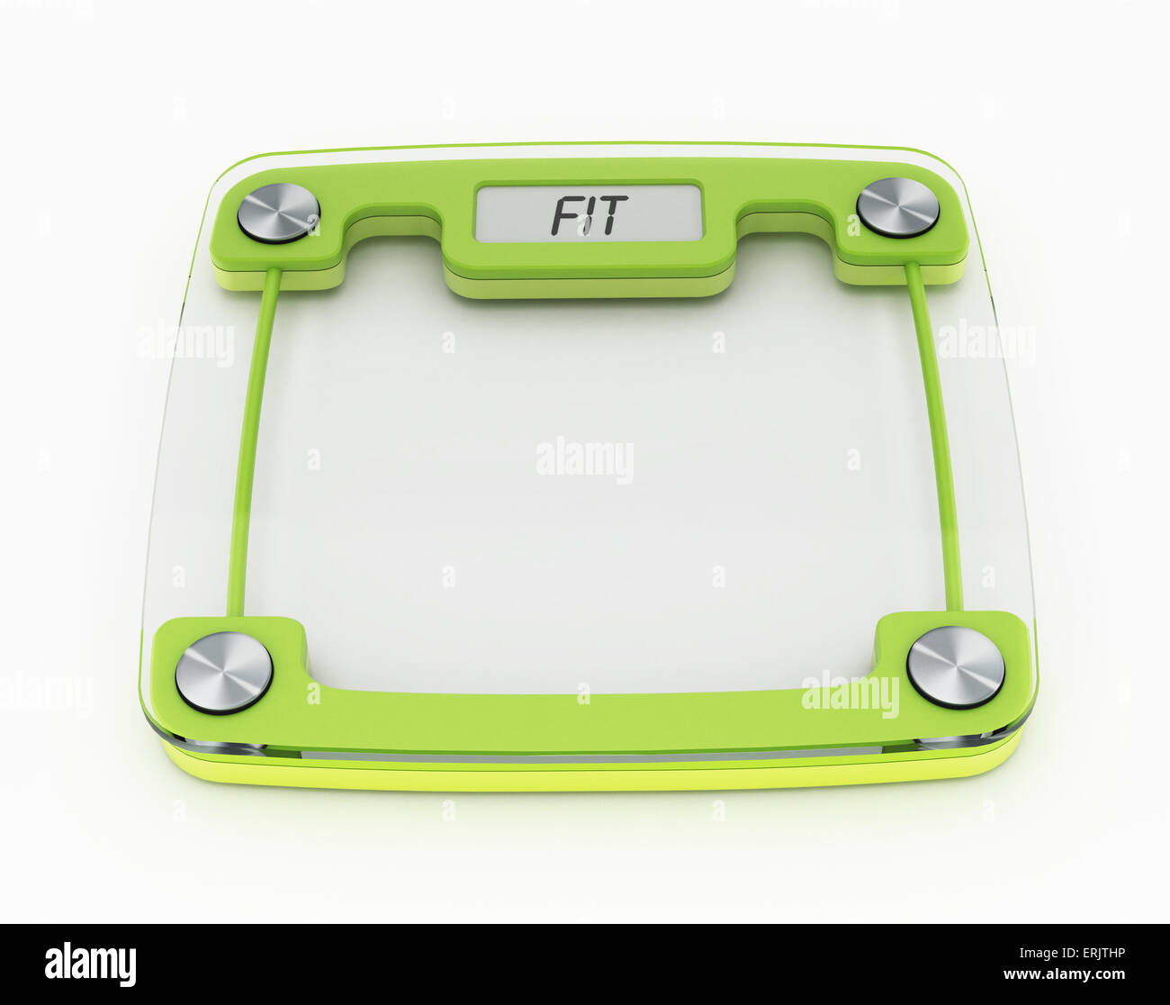 Weight scale with fit text on the screen Stock Photo - Alamy
