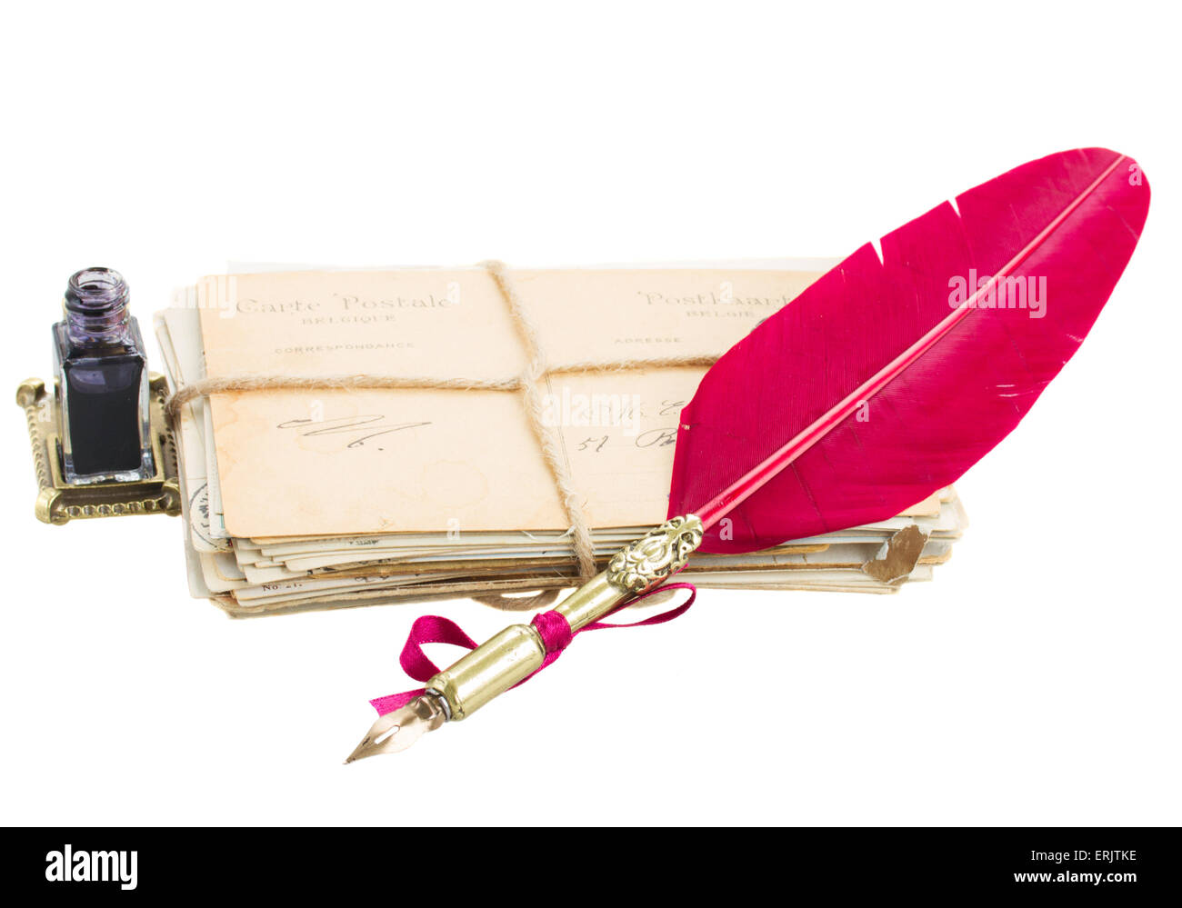 pile of old mail and aged photos Stock Photo - Alamy