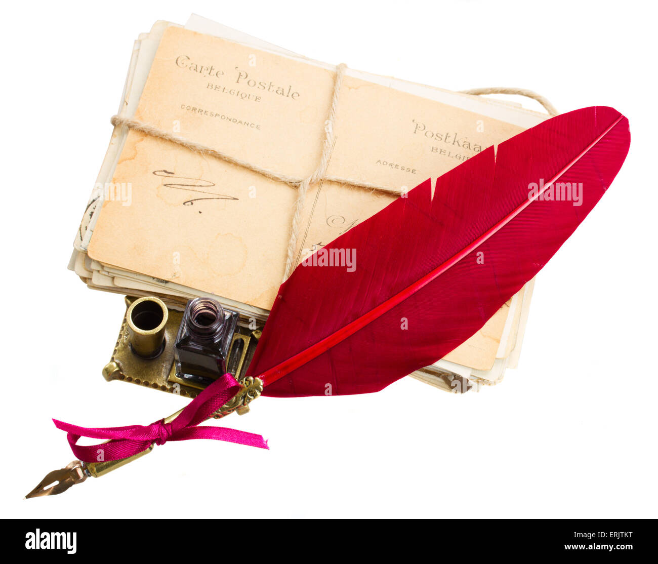 pile of old mail and aged photos Stock Photo - Alamy