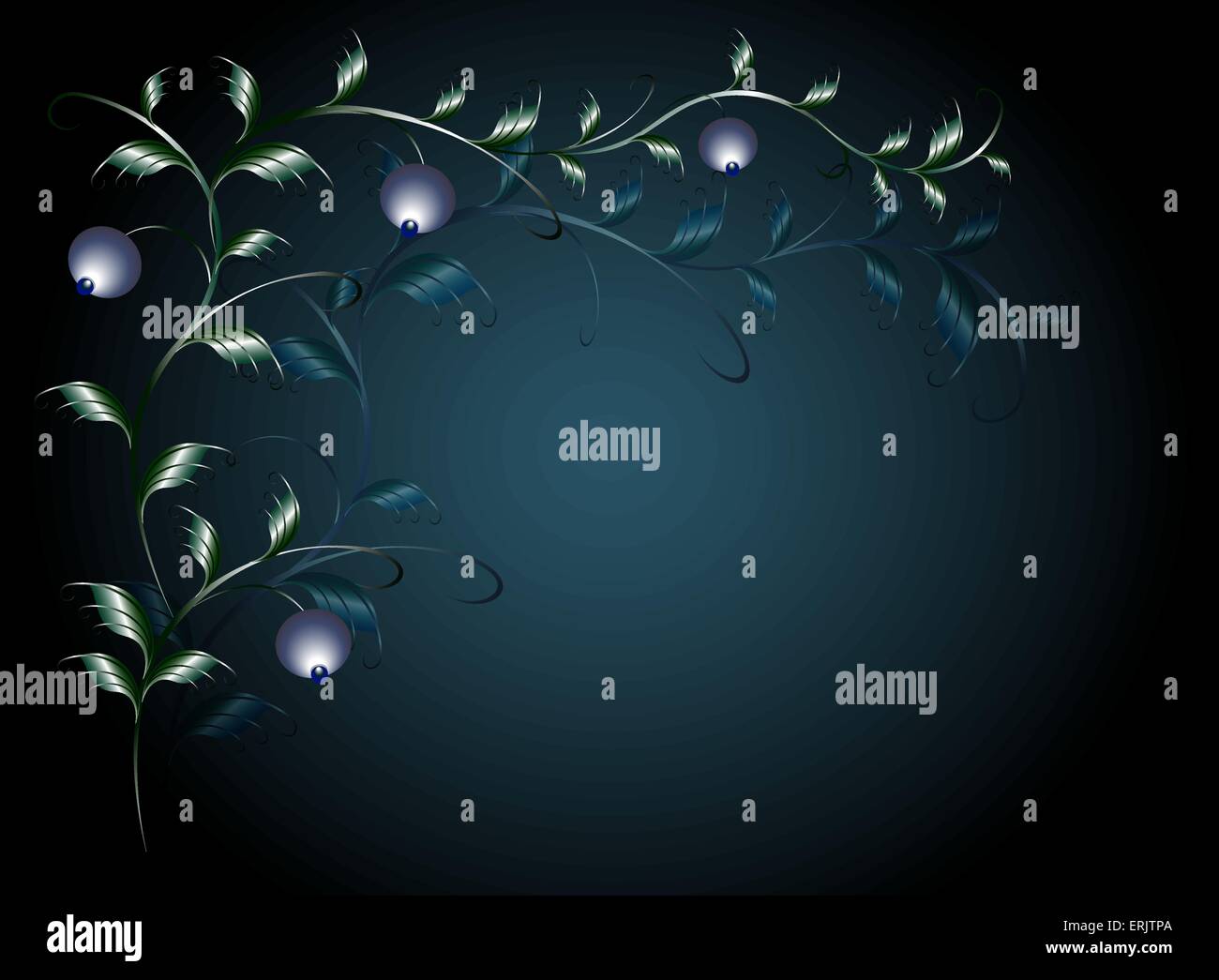 Pattern in the form of branches with leaves. EPS10 vector illustration ...