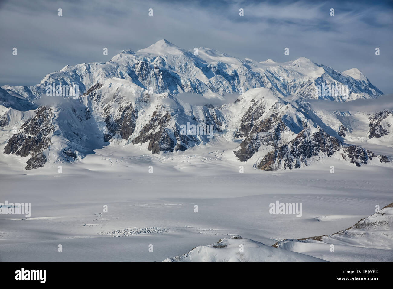 Aerial view of Mount Logan in Kluane National Park; Yukon, Canada Stock ...