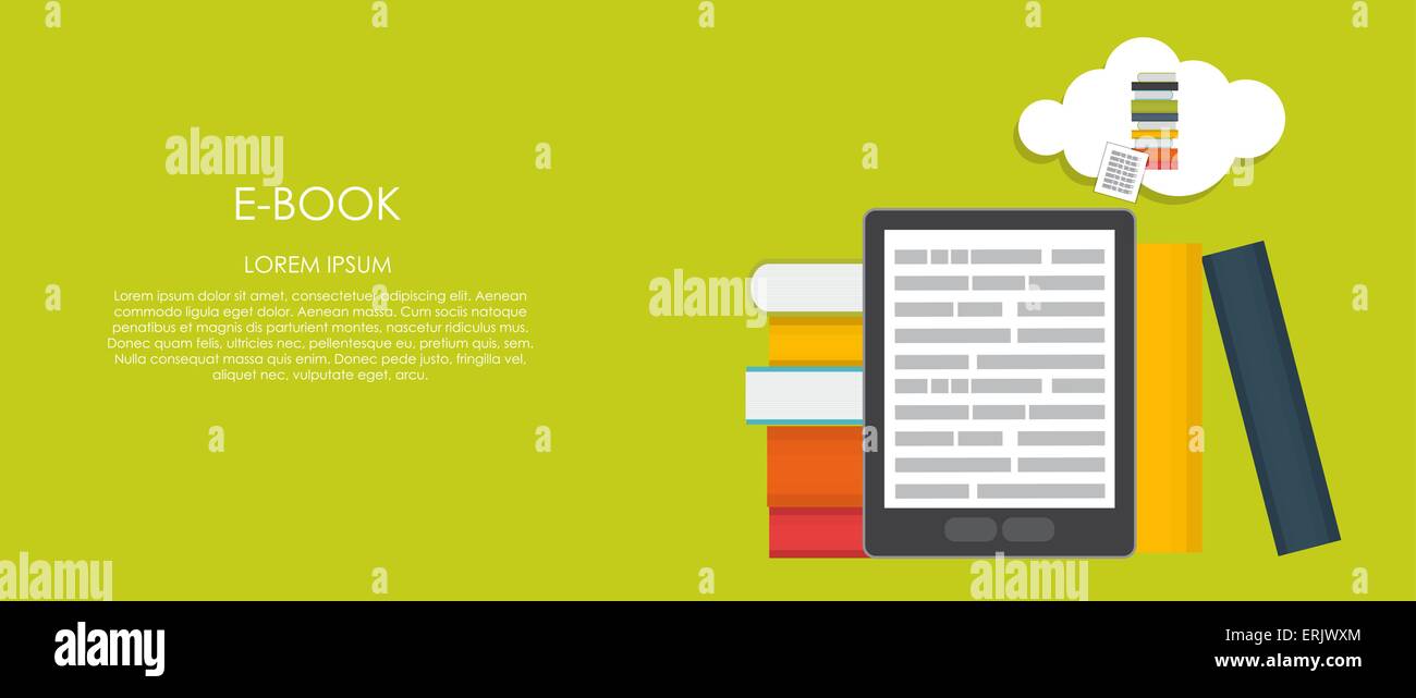 E-Book Vector illustration. Flat computing background Stock Vector ...