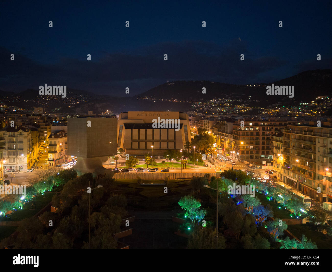 Nice cityscape at night Stock Photo - Alamy