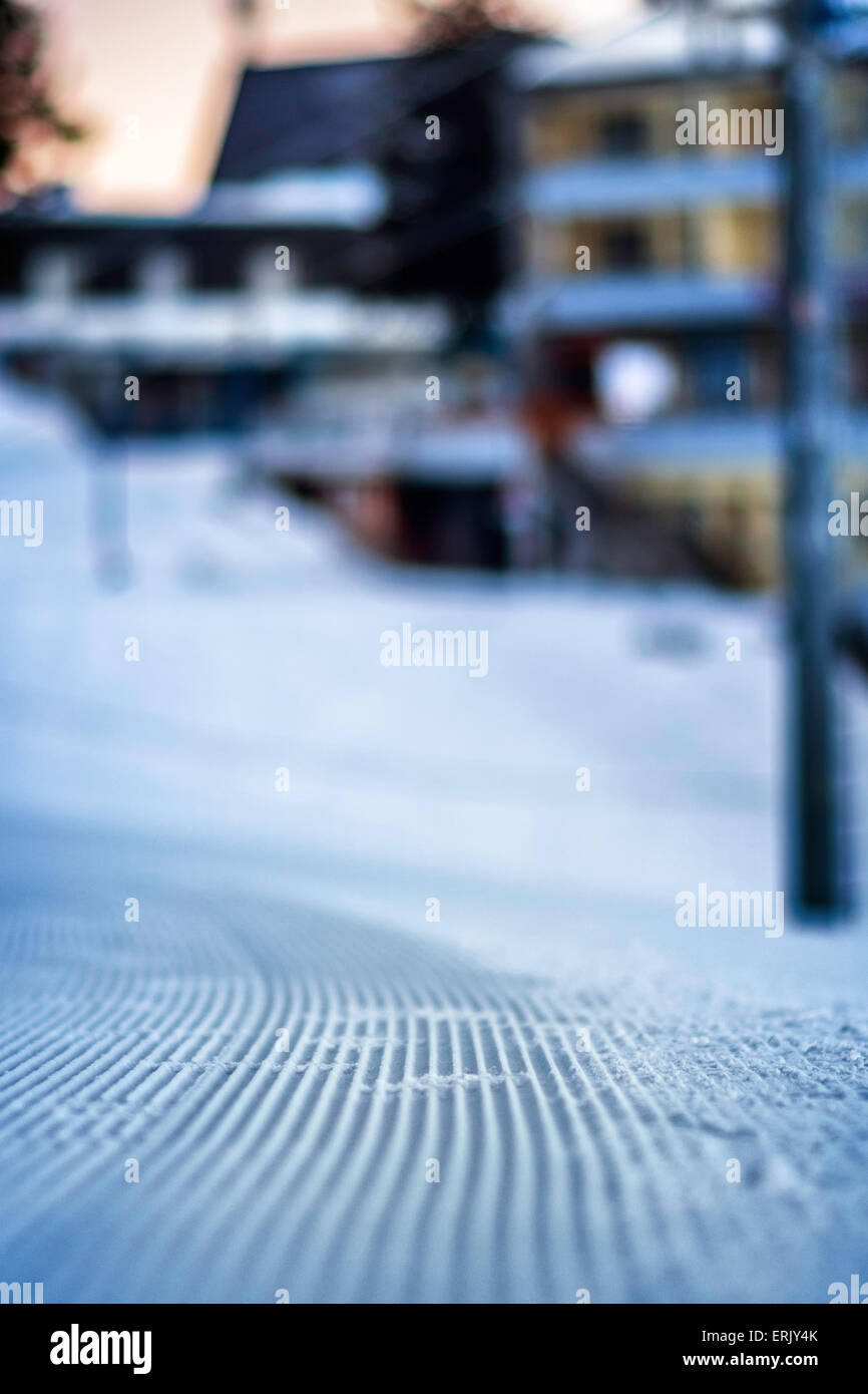 Snow trace at Klewenalps, Switzerland Stock Photo - Alamy