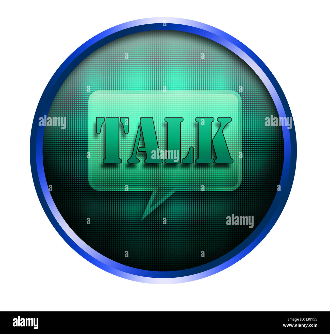 Talk concept speech button Stock Photo - Alamy