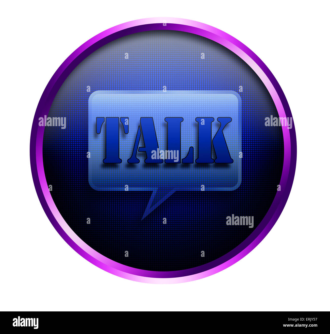 Talk concept speech button Stock Photo - Alamy