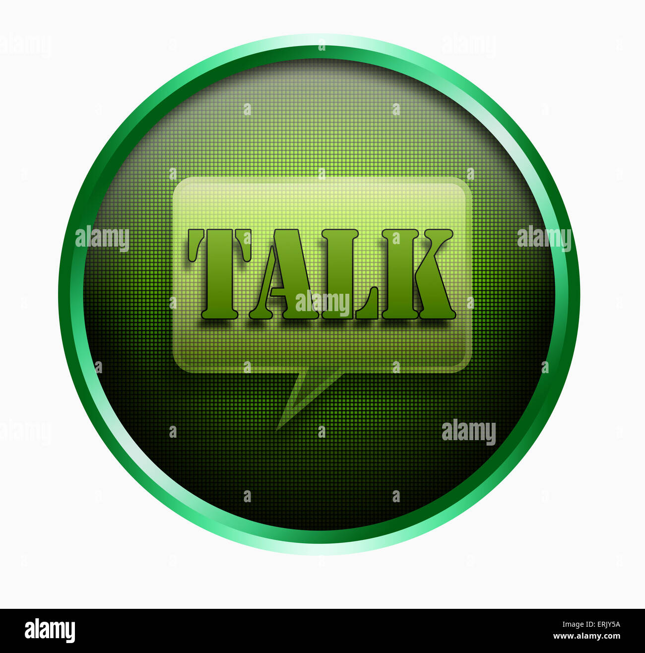 Talk concept speech button Stock Photo - Alamy