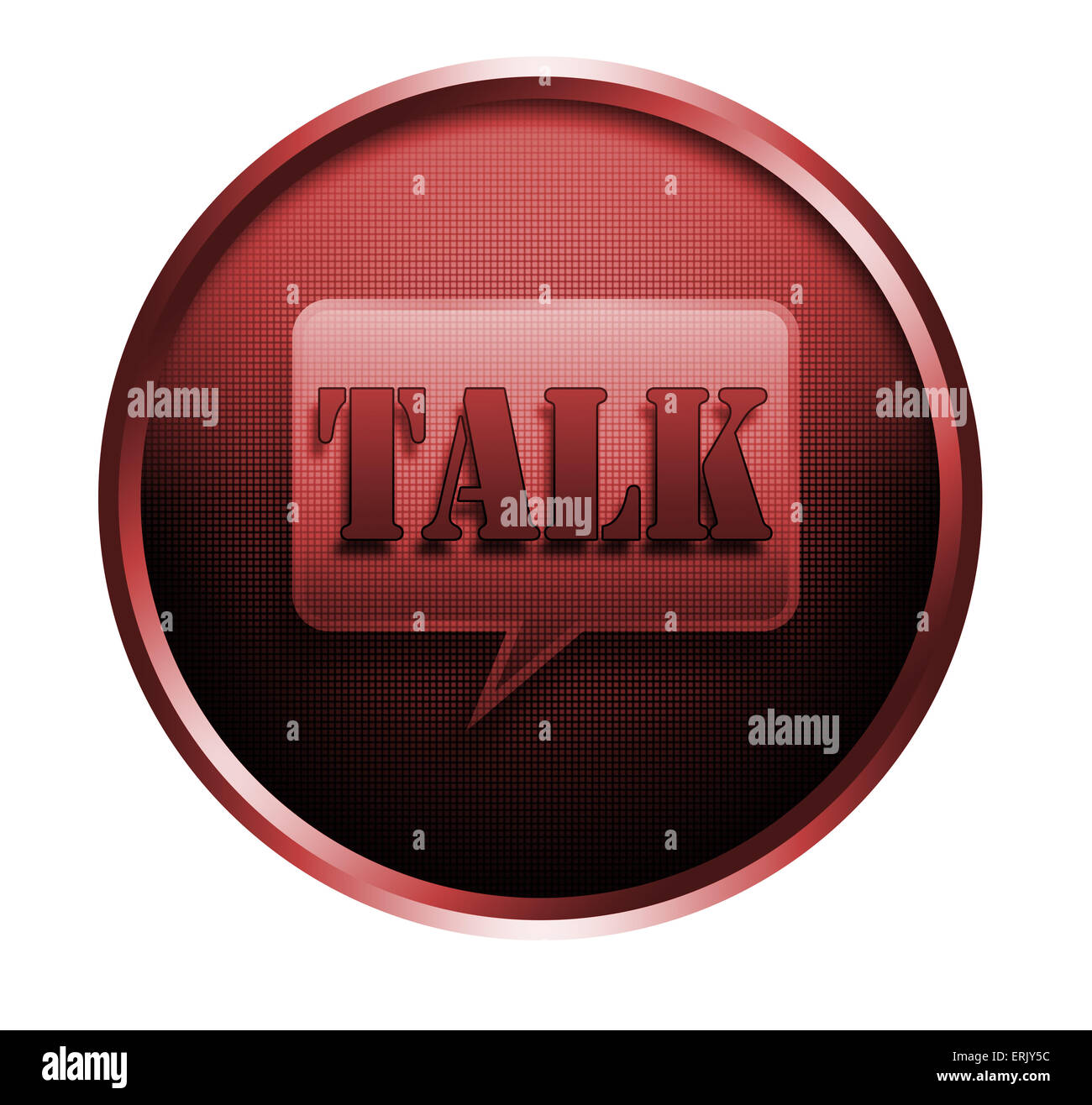 Talk concept speech button Stock Photo - Alamy