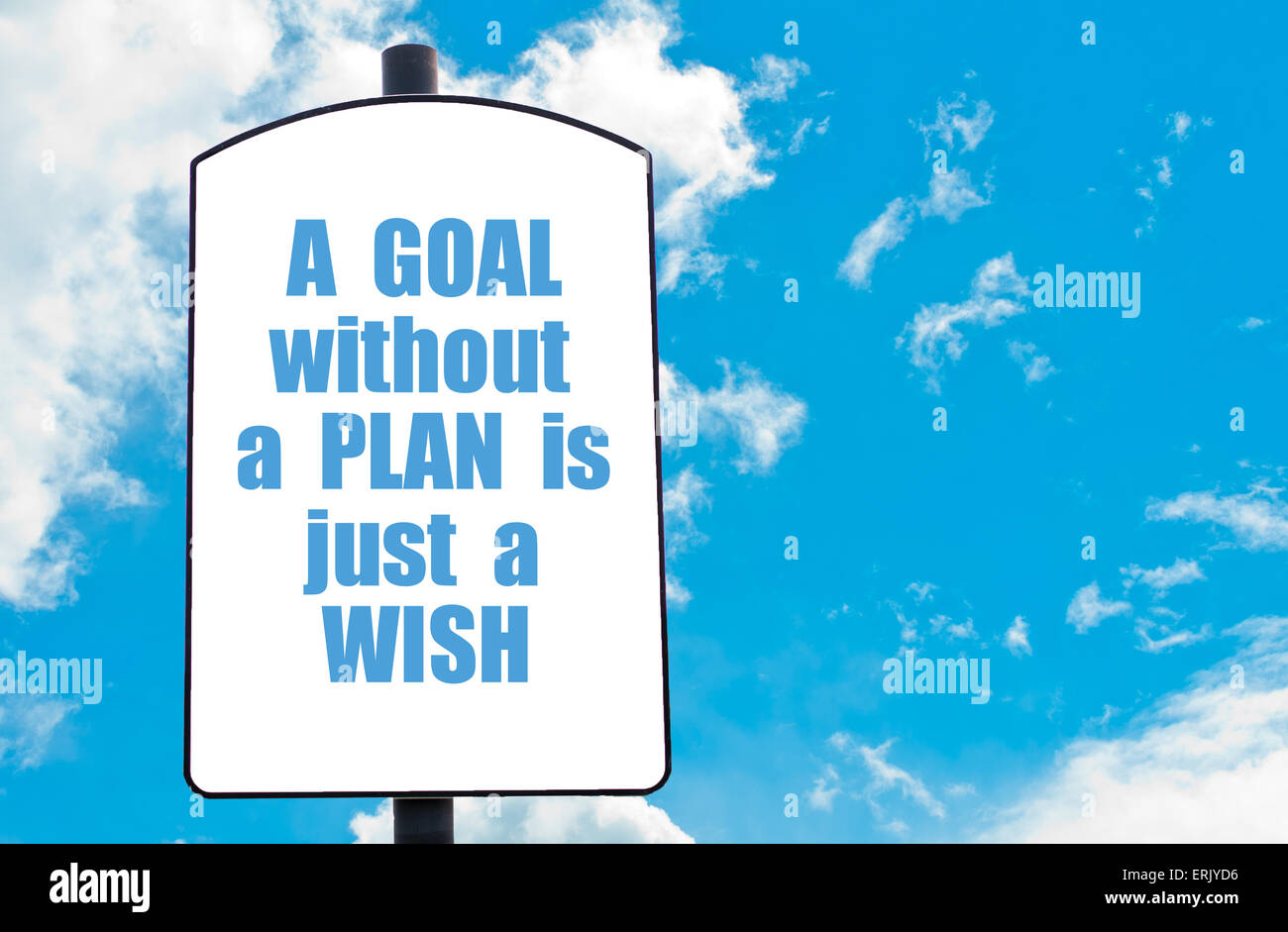 A Goal Without A Plan is Just a Wish motivational quote written on ...