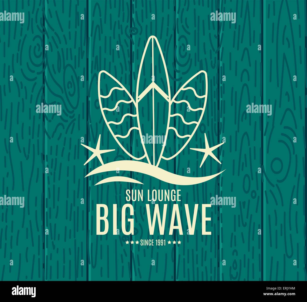 Vector Retro Style Surfing Labels, Logos Stock Vector Image & Art - Alamy