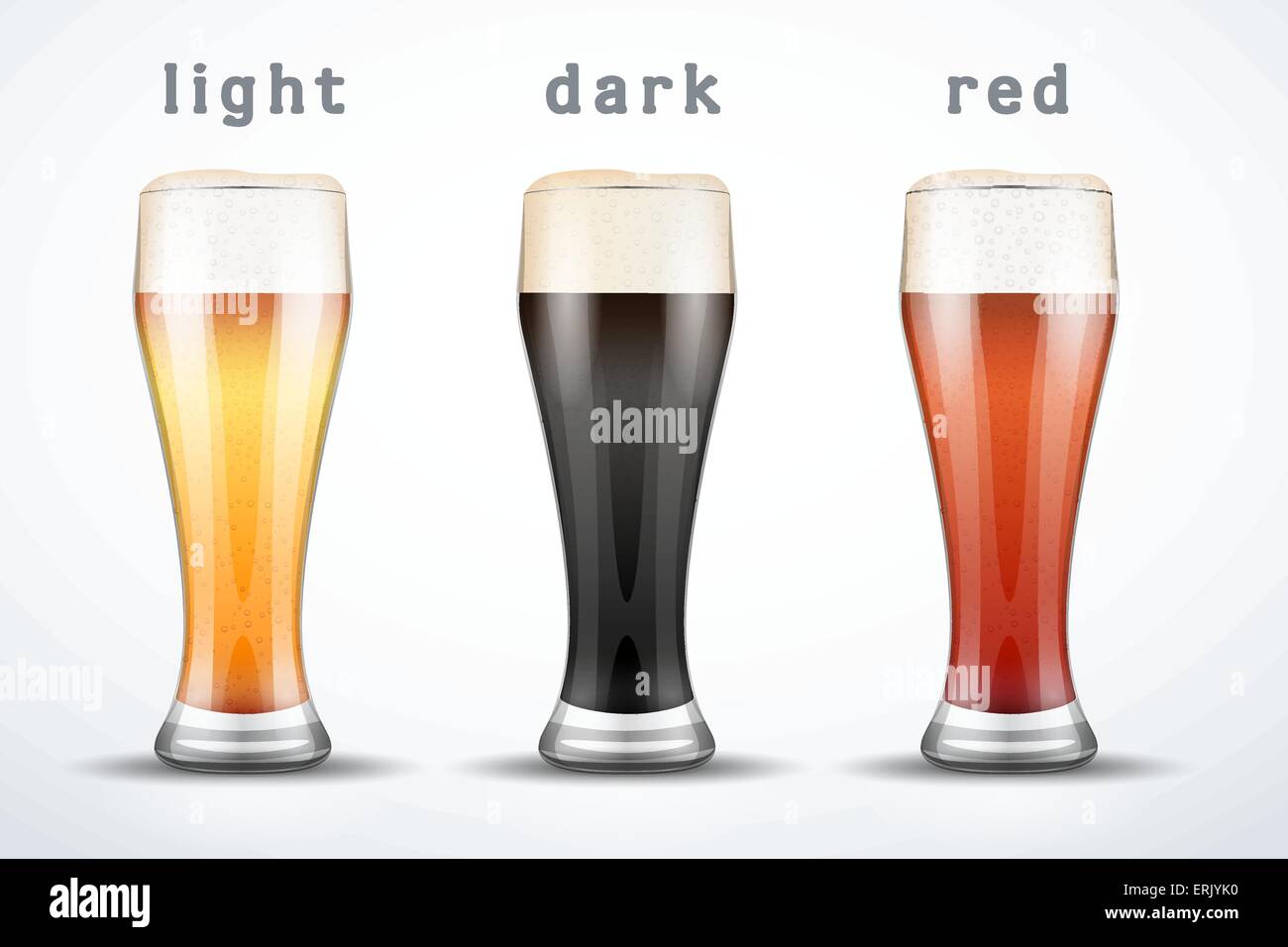 Beer mugs with three brands Stock Vector Image & Art - Alamy