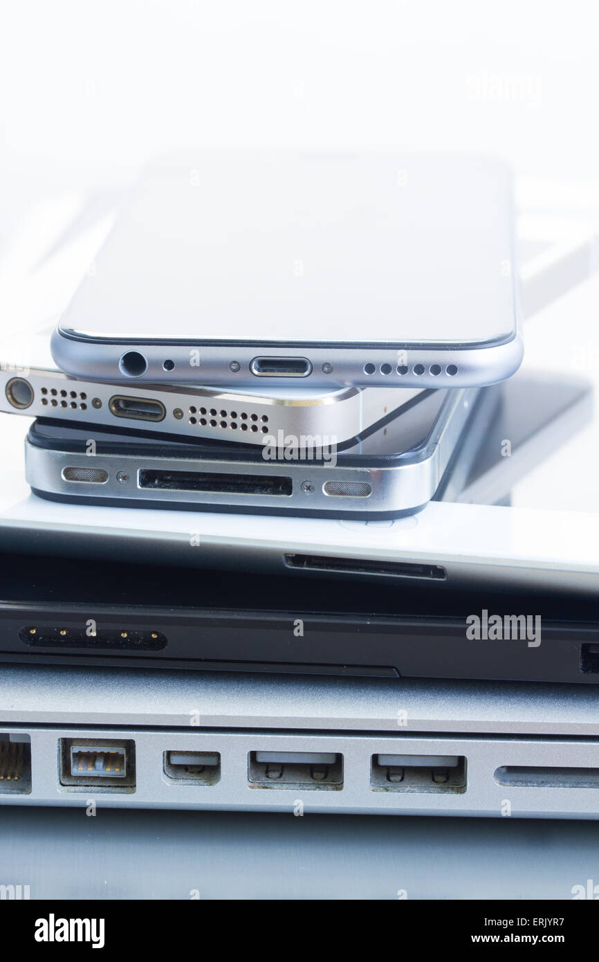 pile of devices Stock Photo - Alamy