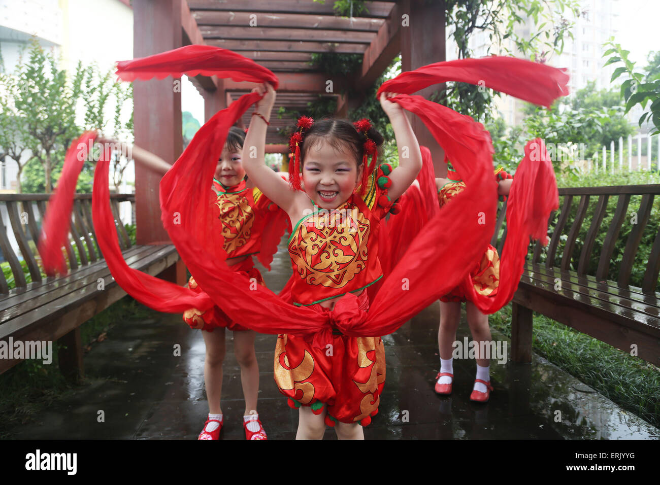 Chongqing, China. 2nd June, 2015. Children of Kindergarten affiliated ...