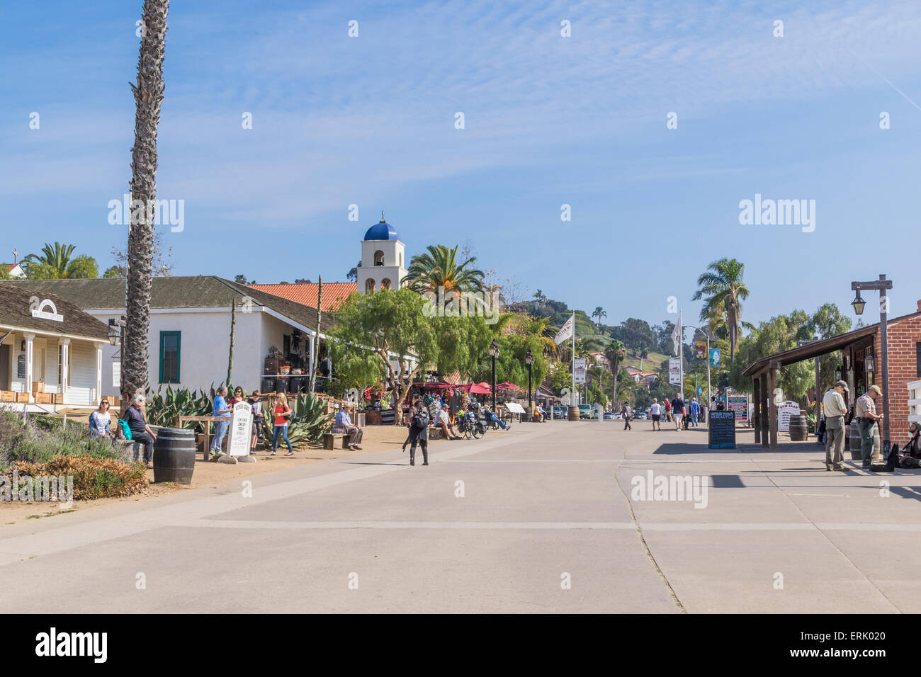Tourists enjoying San Diego "Old Town State Historic Park Stock Photo ...
