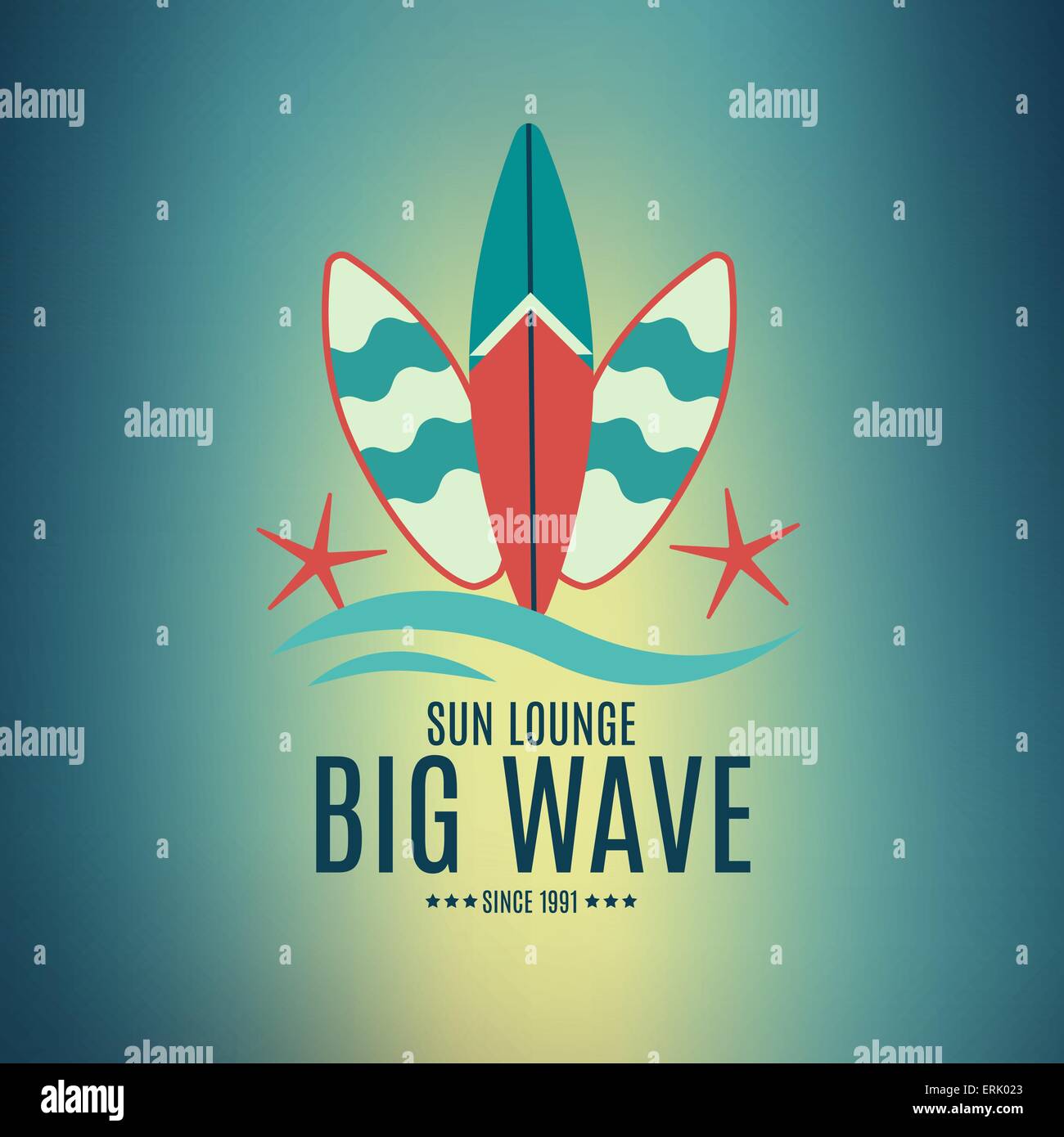 Vector Retro Style Surfing Labels, Logos Stock Vector Image & Art - Alamy