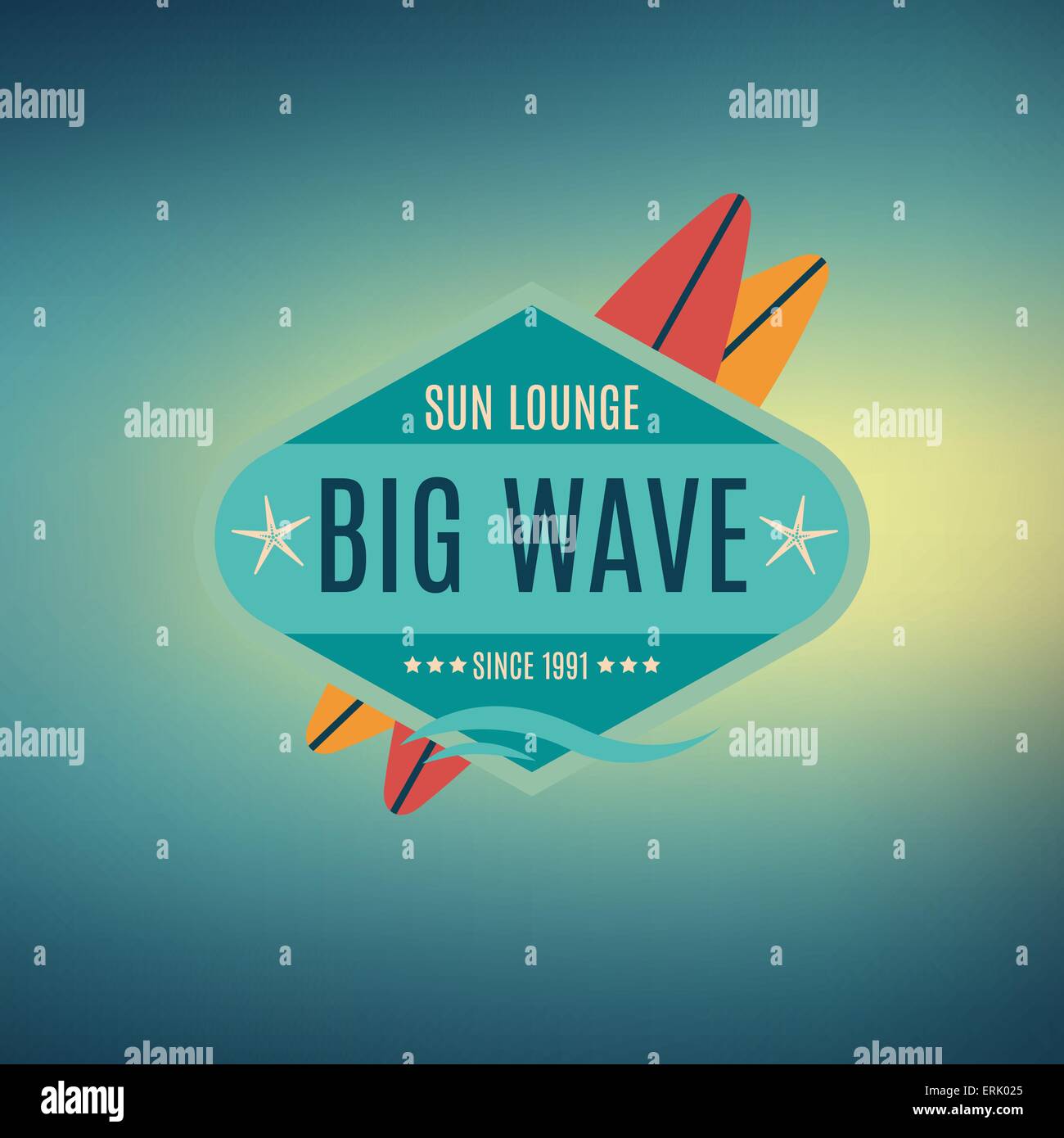 Vector Retro Style Surfing Labels, Logos Stock Vector Image & Art - Alamy