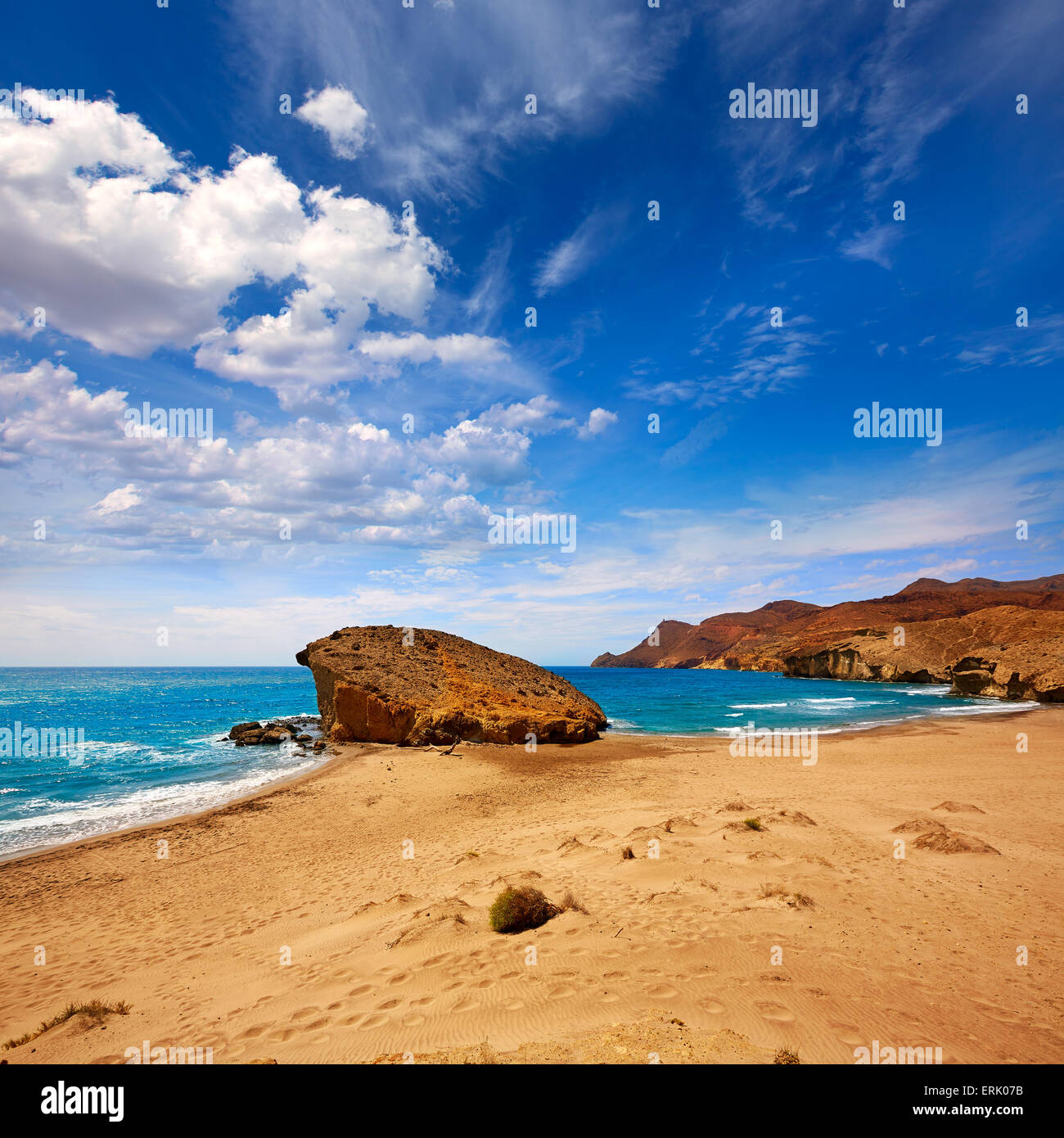 Almeria Playa del Monsul beach at Cabo de Gata in Spain Stock Photo - Alamy