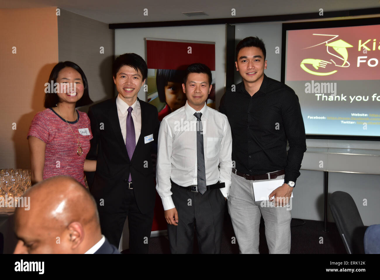 London,UK, 03 June 2015 : Sally Maier-Yip, Timson Lau and the winner of ...