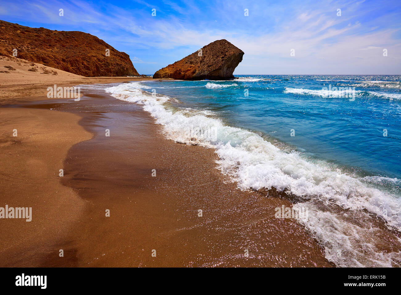 Almeria Playa del Monsul beach at Cabo de Gata in Spain Stock Photo - Alamy