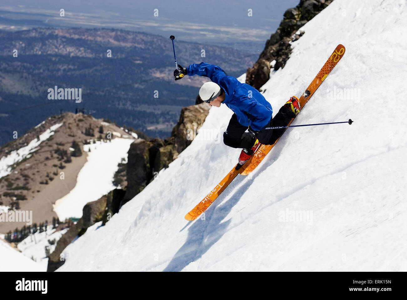 A telemark skier at Mammoth, California Stock Photo - Alamy