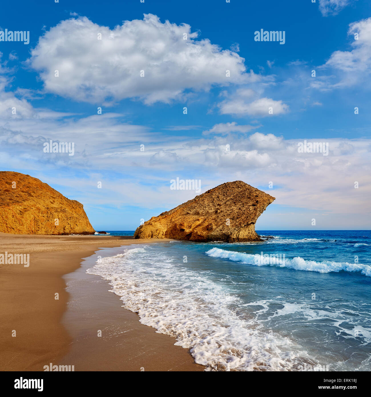 Almeria Playa del Monsul beach at Cabo de Gata in Spain Stock Photo - Alamy