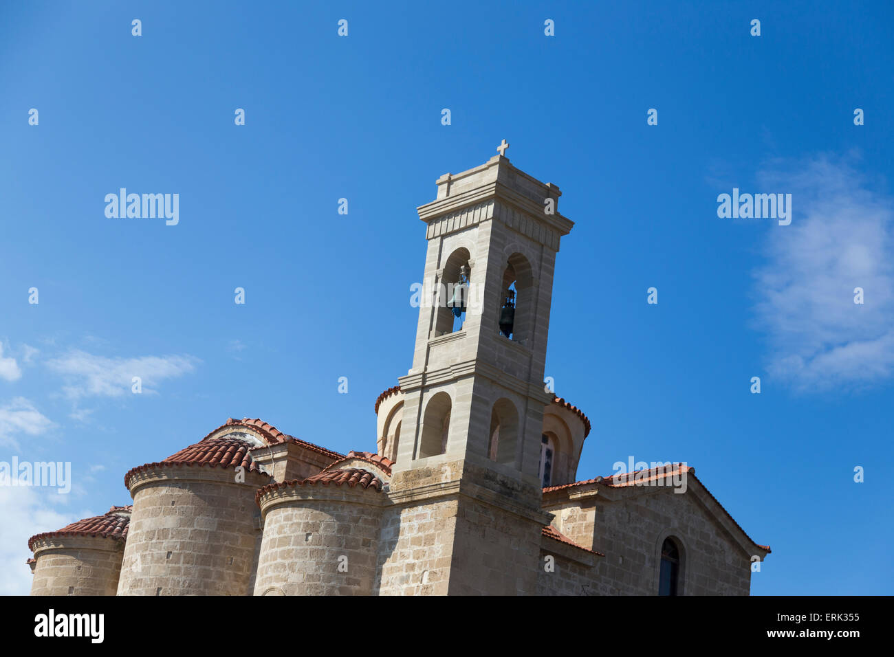 Church building with bell tower; Paphos, Cyprus Stock Photo - Alamy
