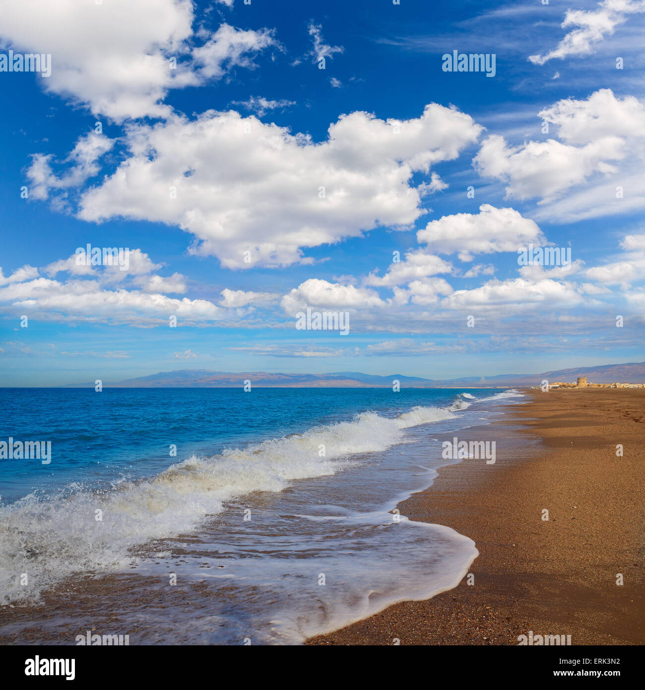 Almeria Cabo de Gata San Miguel beach shore in Spain Stock Photo - Alamy