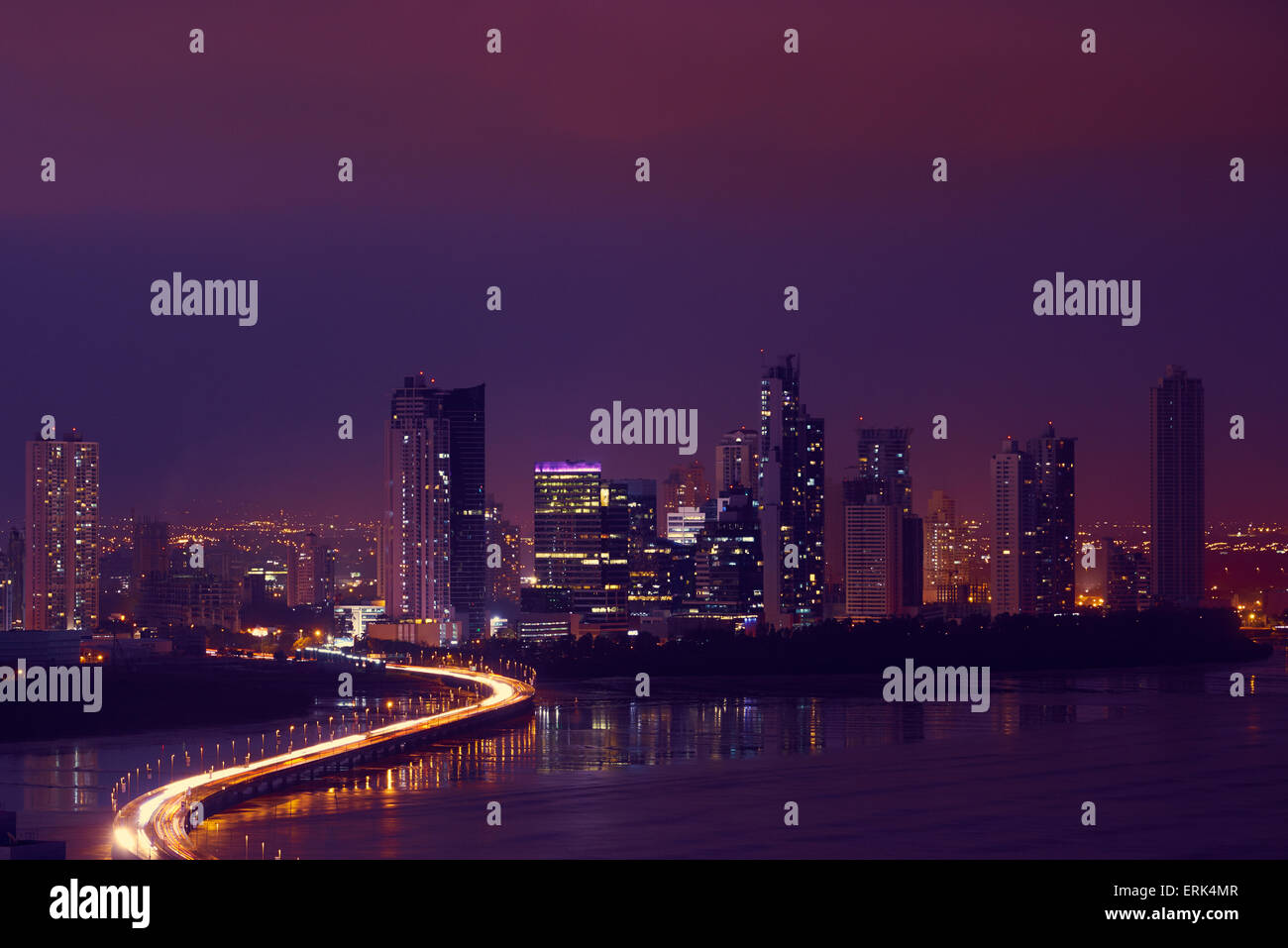 Panama City, Central America, view of Costa Del Este and Corredor ...