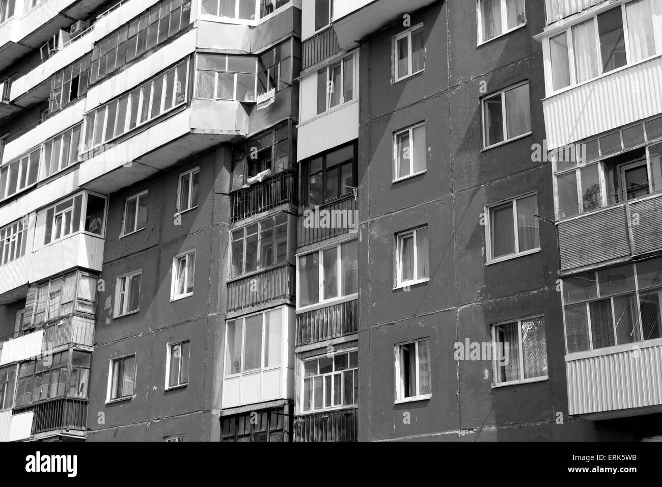 Old style Russian soviet style housing block in Ufa Russia Stock Photo ...