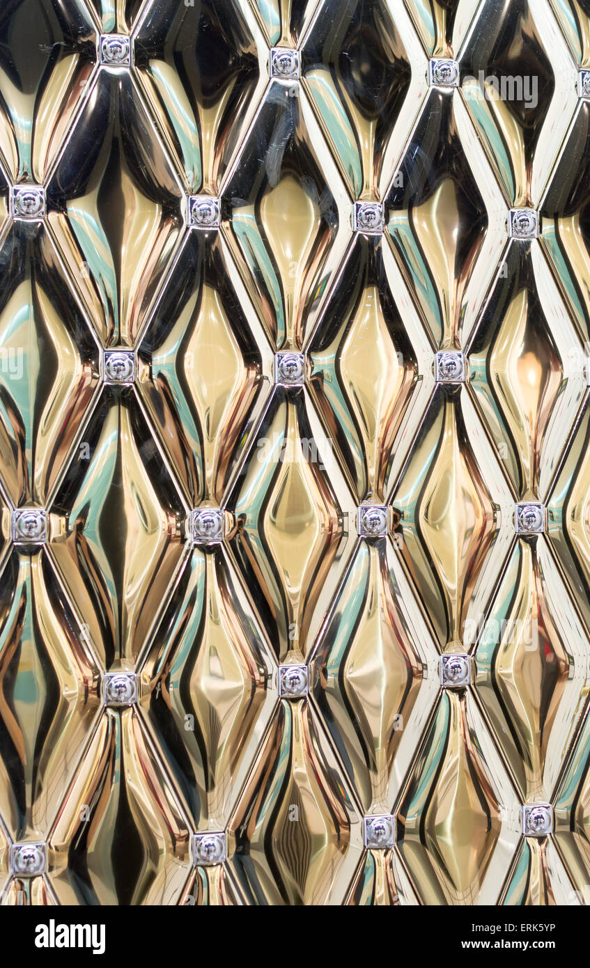 Golden metal triangle design wall effect decoration using chrome Stock ...