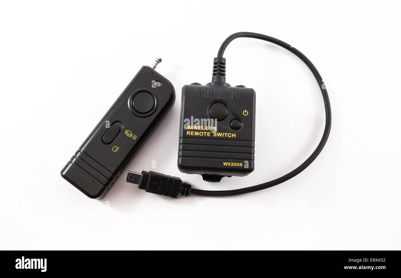 Popular remote camera wireless remote switch on a white background ...