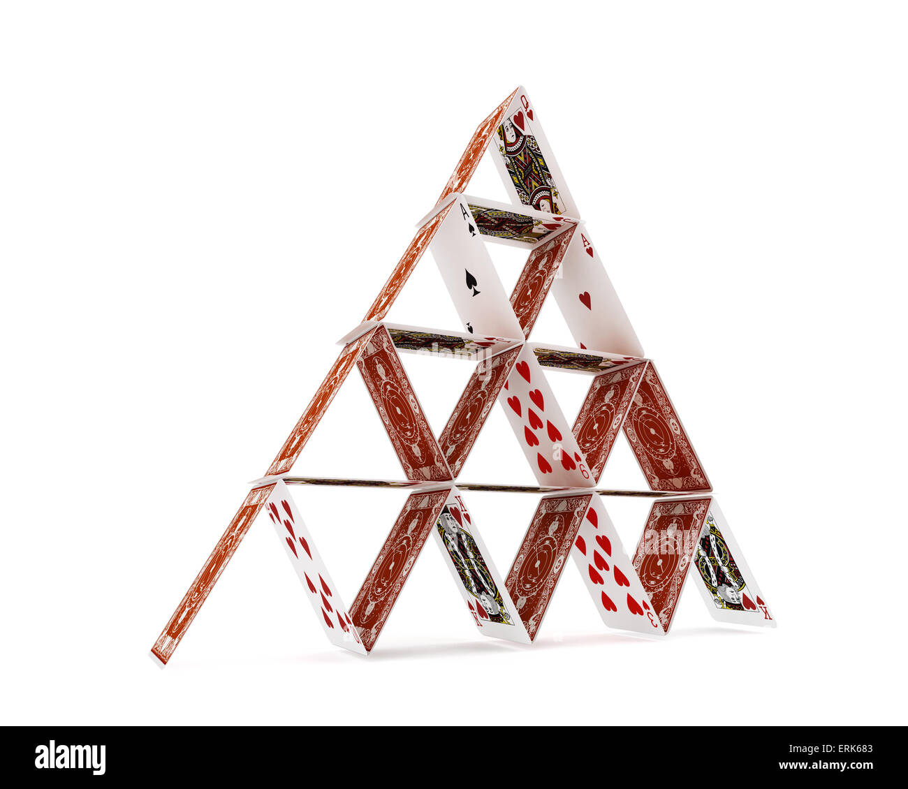 Playing cards bridge isolated on white background Stock Photo - Alamy