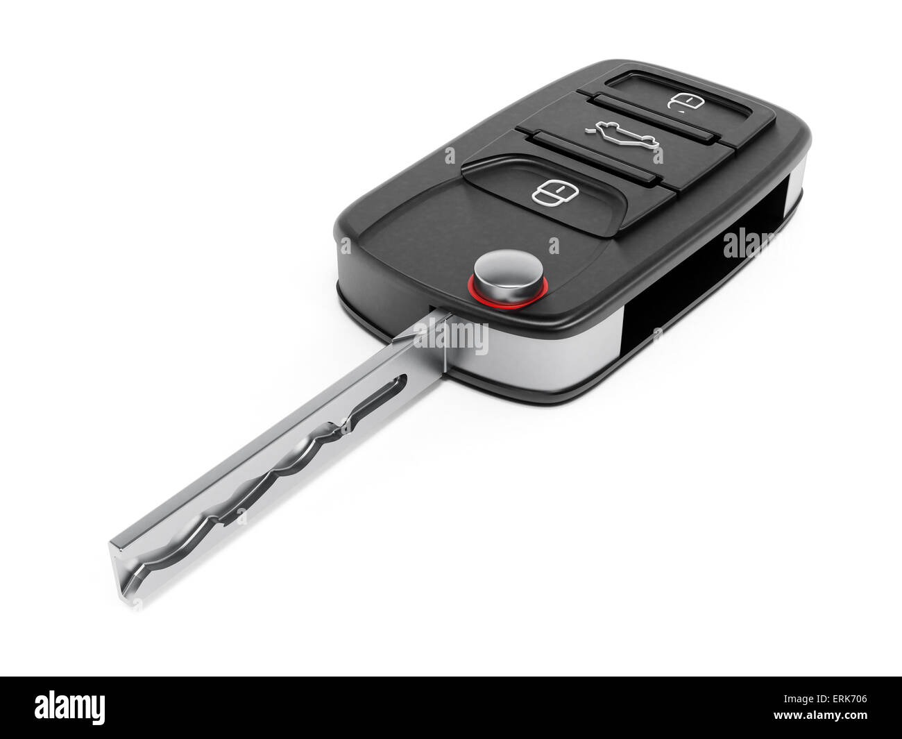 Car key isolated on white background Stock Photo - Alamy