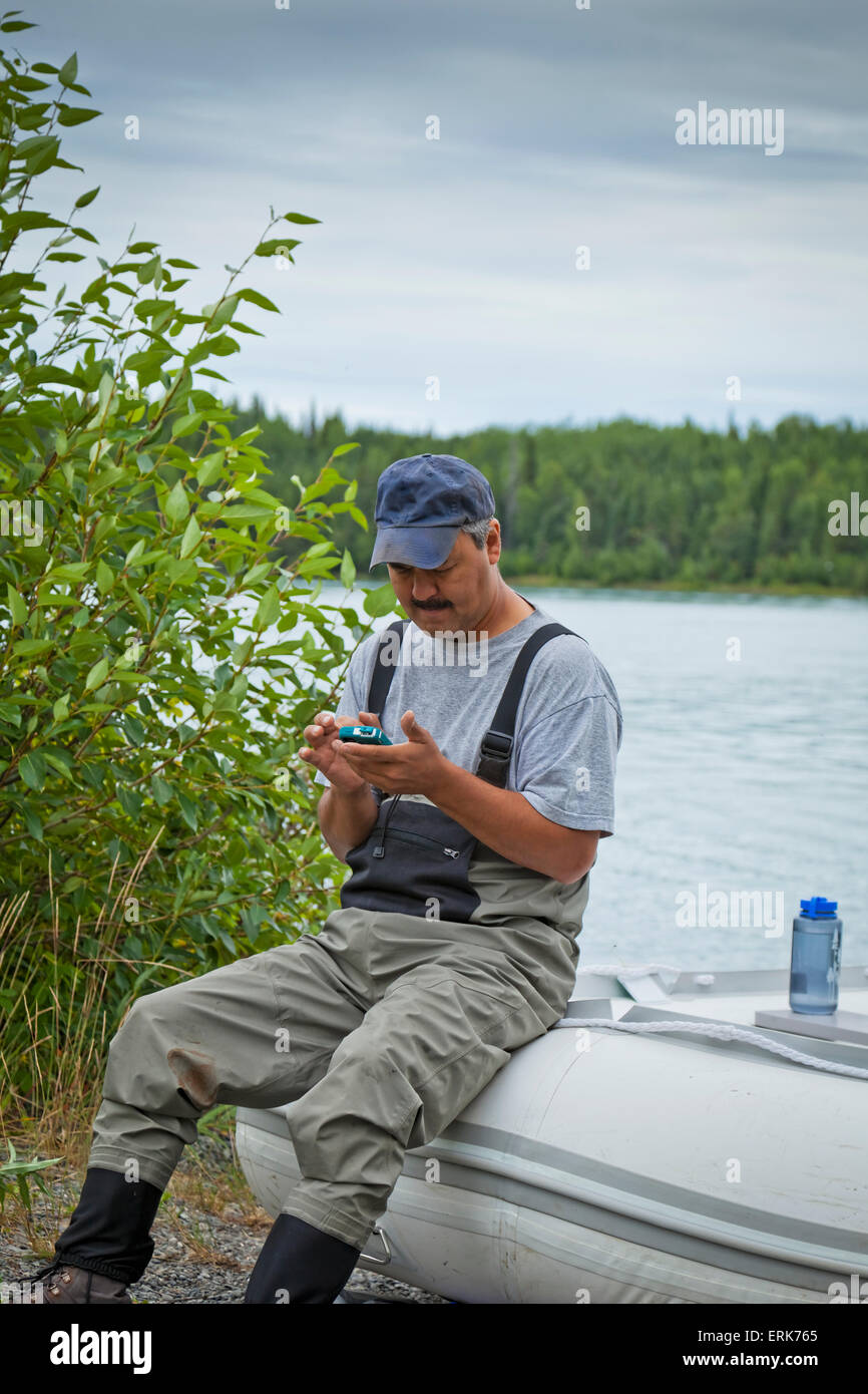 kenai wildlife refuge,Alaska,Cell Phone,Man Stock Photo - Alamy