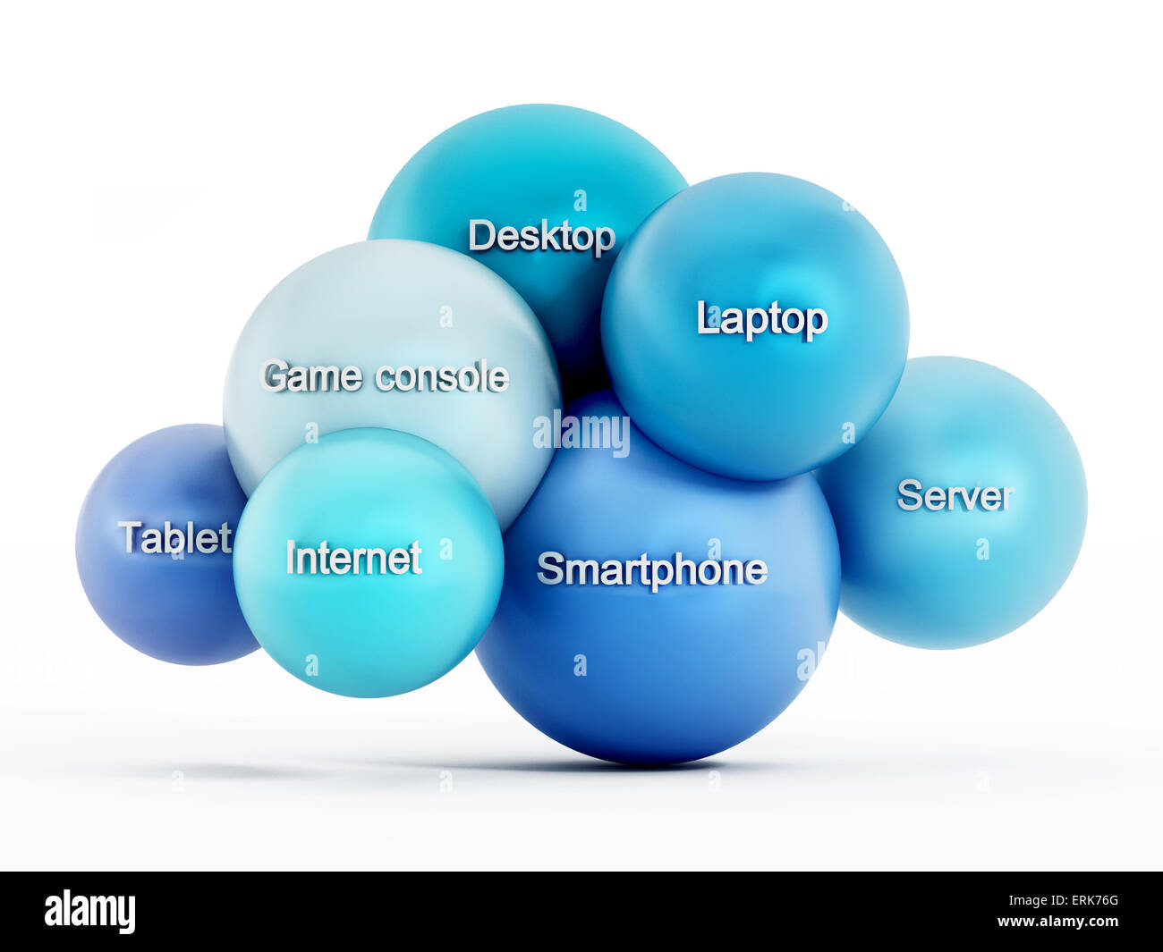 Cloud computing concept isolated on white background Stock Photo - Alamy