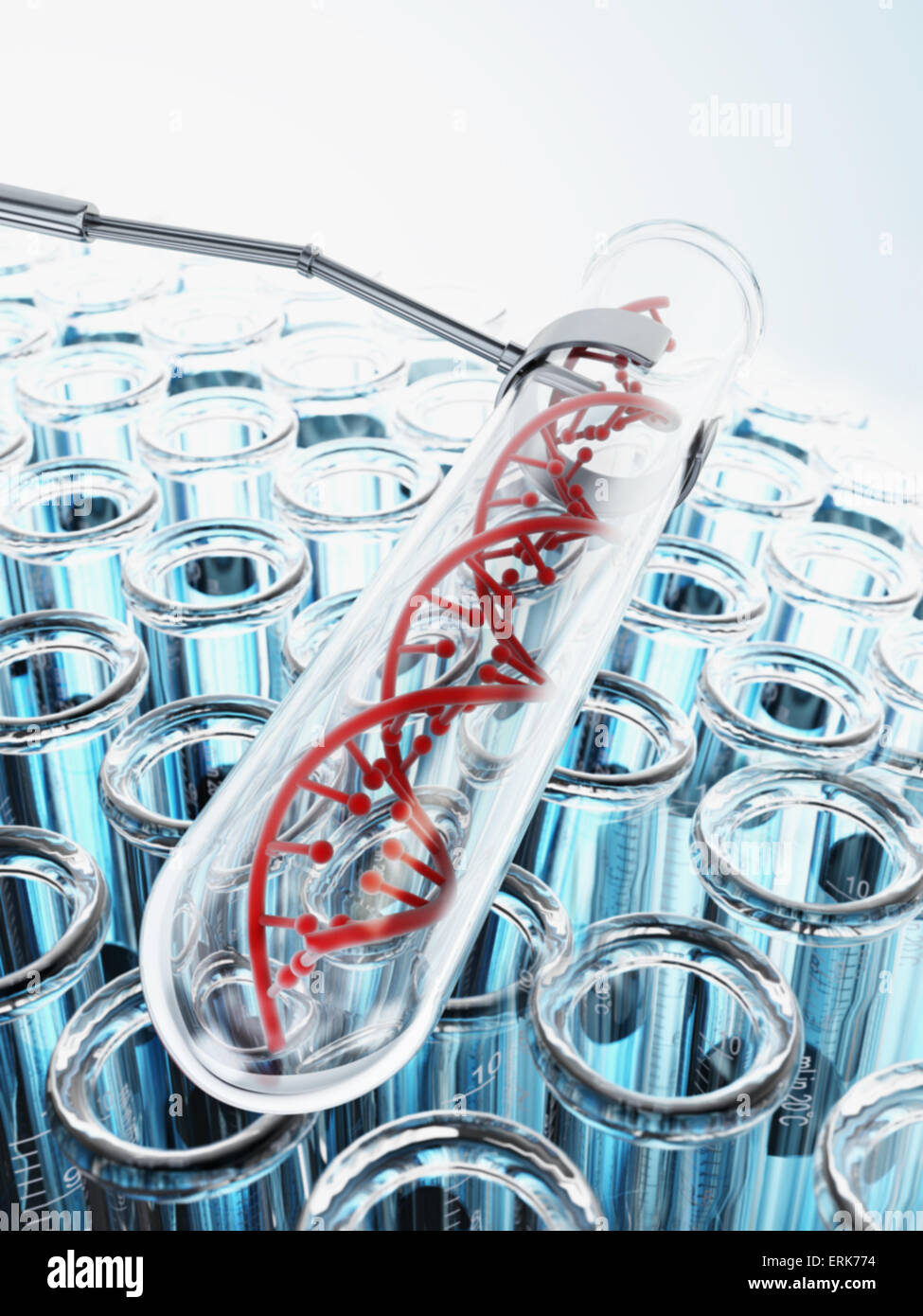 DNA double helix inside test tube Stock Photo - Alamy