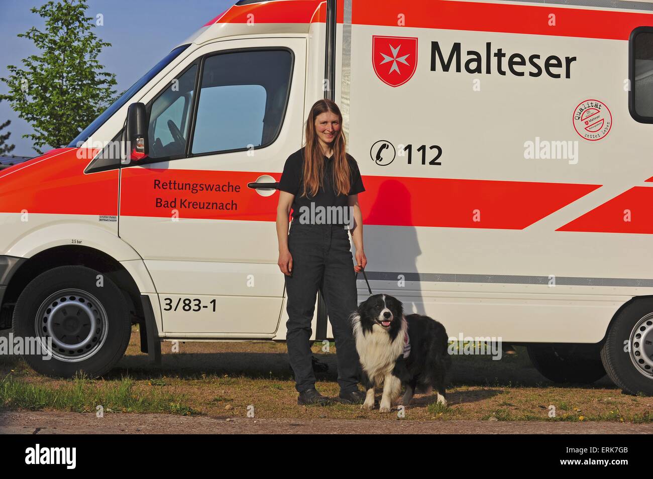 woman and rescue dog Stock Photo - Alamy