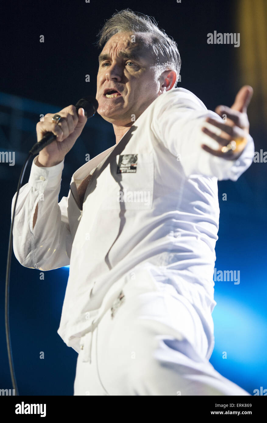 Morrissey performs live at London's O2 Arena Featuring: Morrissey ...