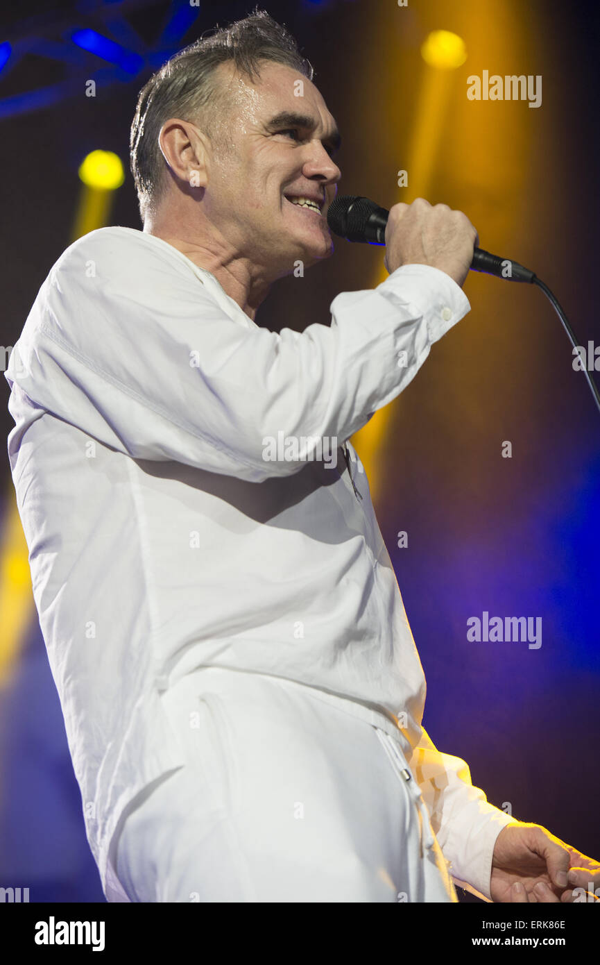 Morrissey performs live at London's O2 Arena Featuring: Morrissey ...