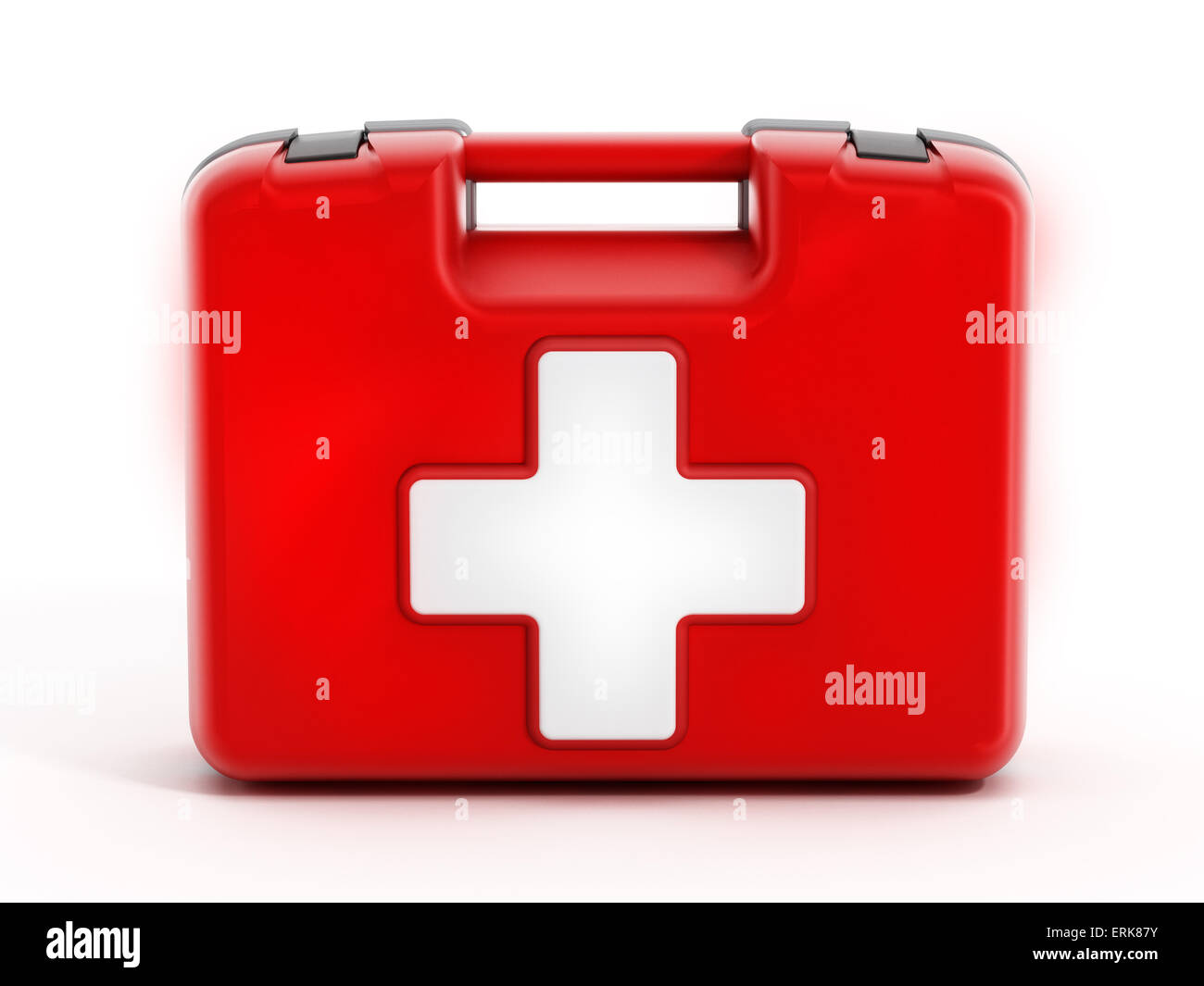 First aid kit isolated on white background Stock Photo - Alamy